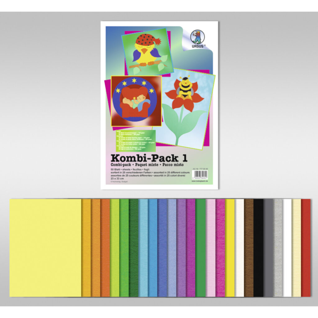 Kombi Block aus Tonpapier und Fotokarton 50 Blatt