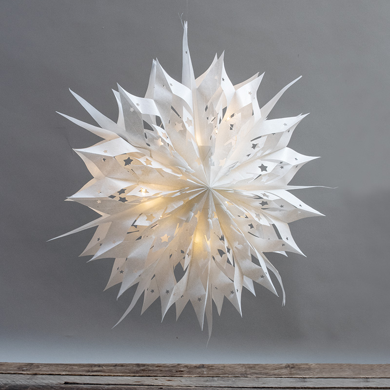 Zauber-Stern in weiß, der edle Weihnachtsschmuck - dasBasteln.de
