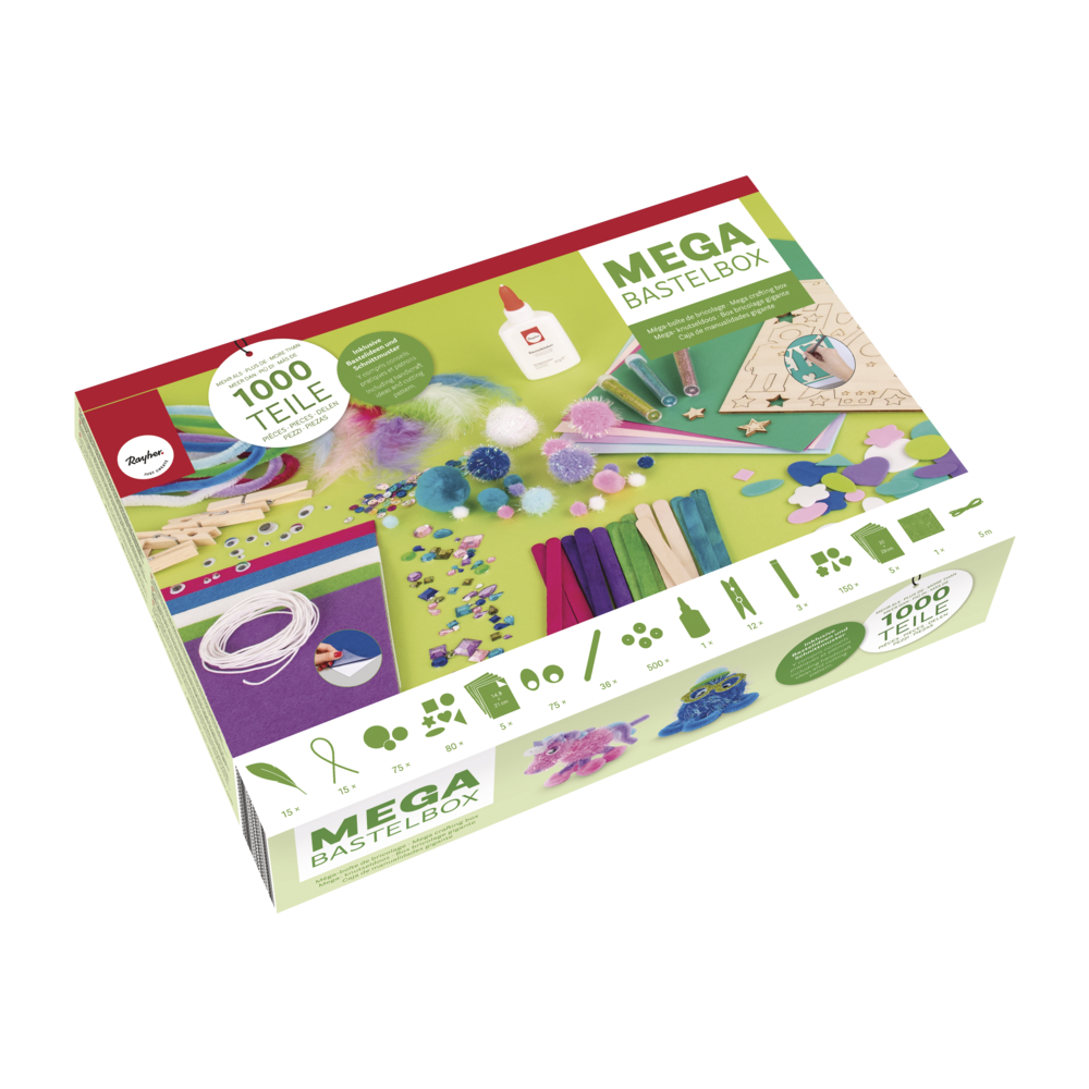 Mega-Bastelbox Fantasy, 1.000 Teile, sortiert