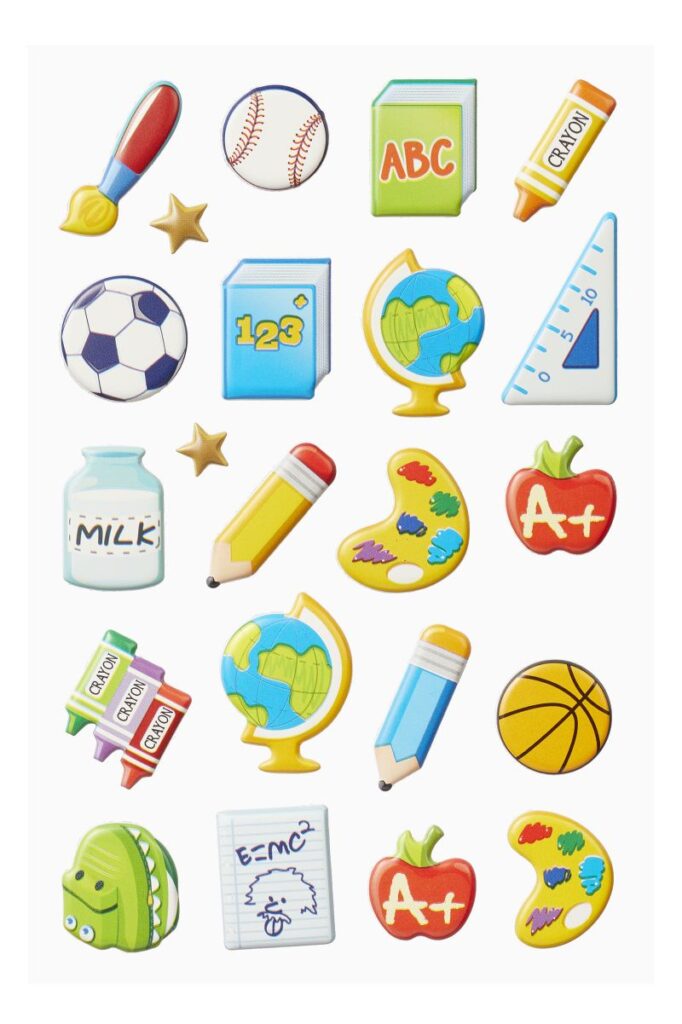 SOFTY-Sticker Schule IV, 1 Stickerbogen