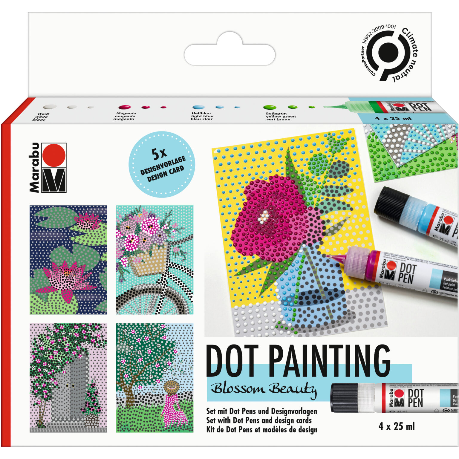 Dot Painting Set Blossom Beauty, 4 x 25ml
