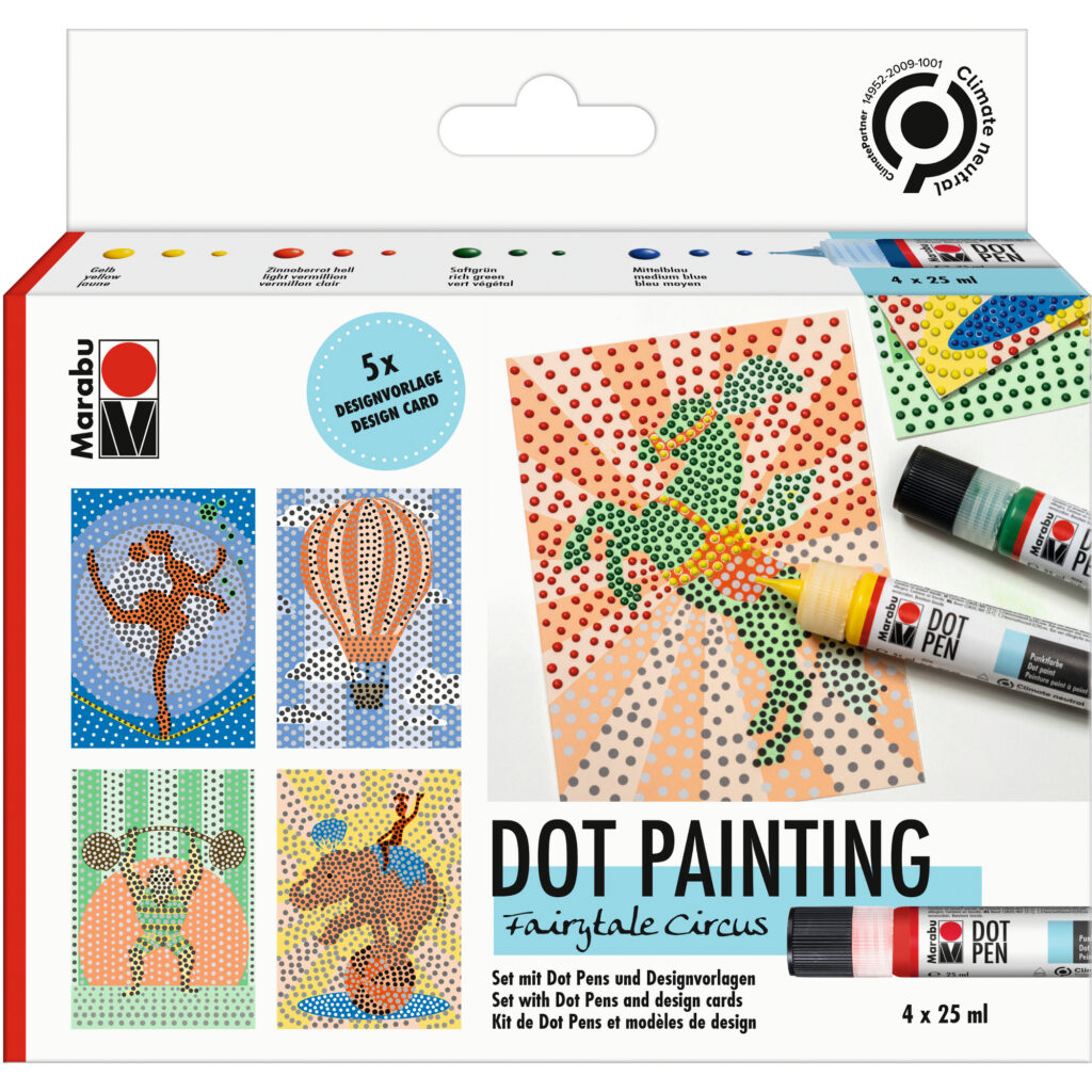 Dot Painting Set Fairytale Circus, 4 x 25ml