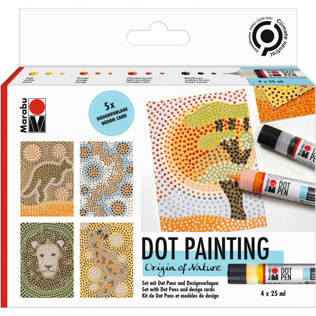 Dot Painting Set Origin of Nature, 4 x 25ml